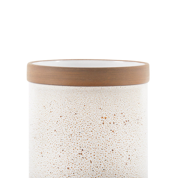 Heath Clay Studio Utensil Crock in Opaque White and Matte Brown – Heath ...